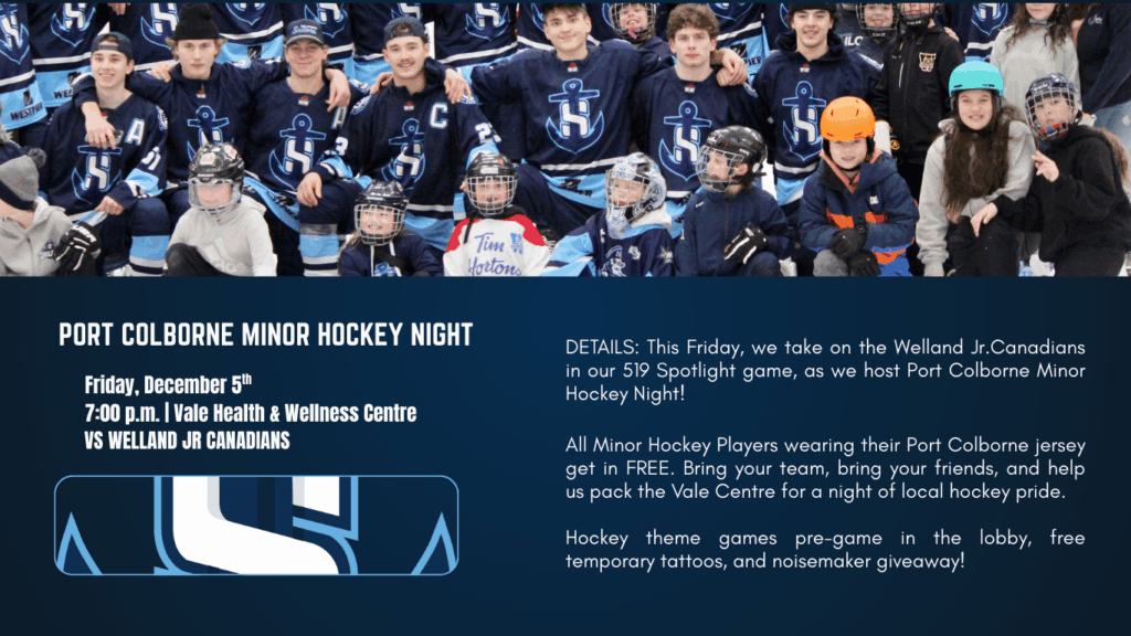 Port Colborne Minor Hockey Night | Port Colborne Sailors